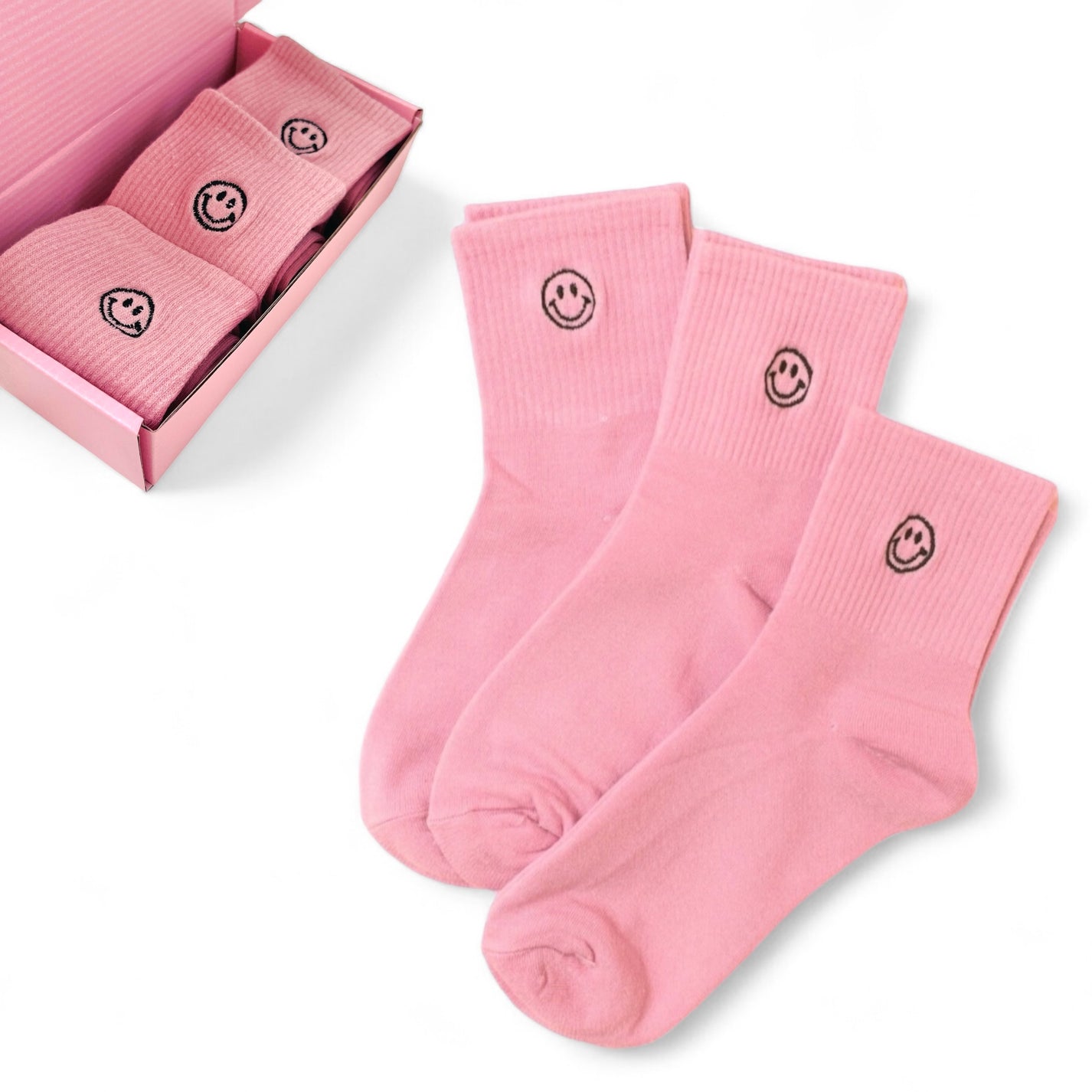3pc Smiley Face Socks – Dabble Doll