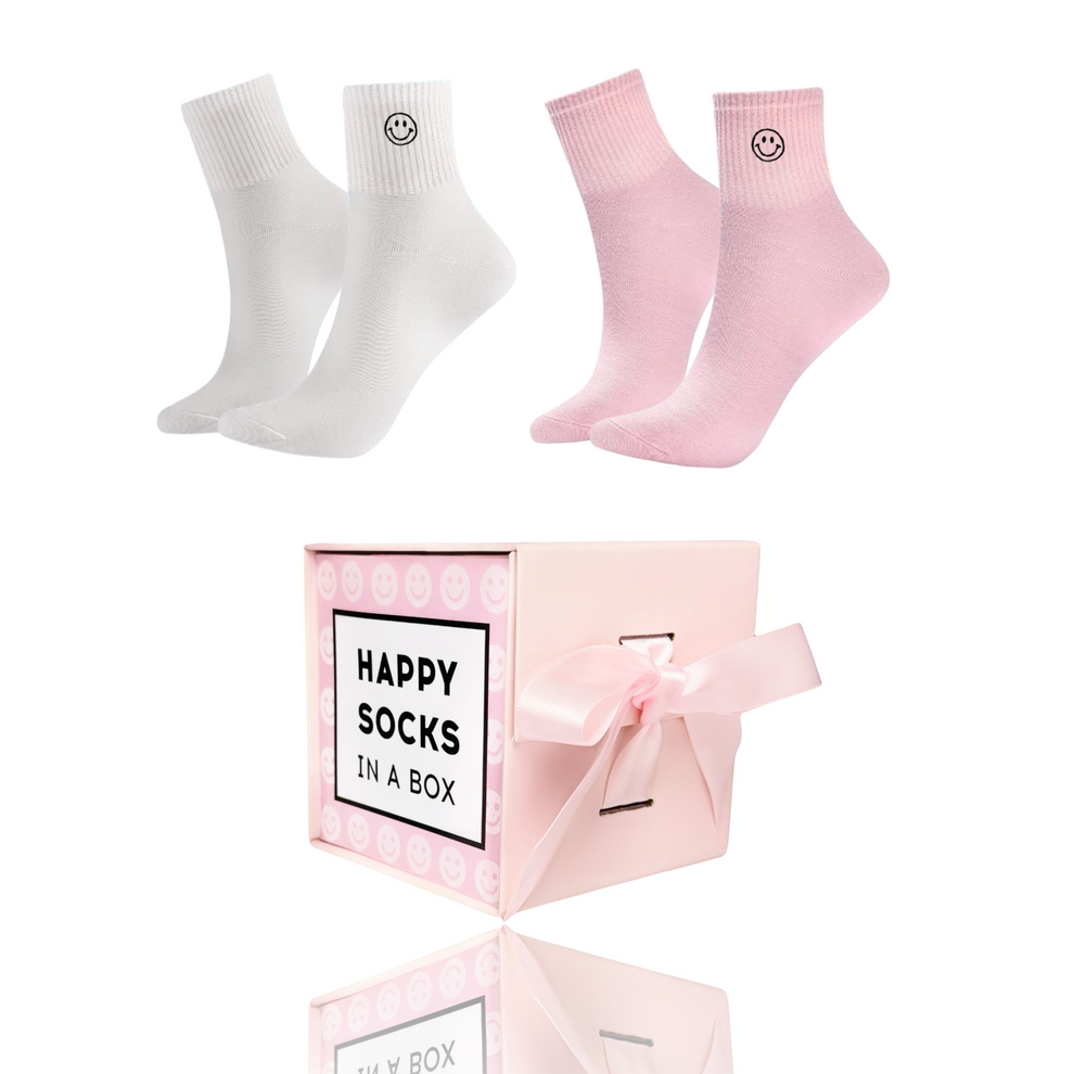 Smile Face Socks in Gift Box – Dabble Doll